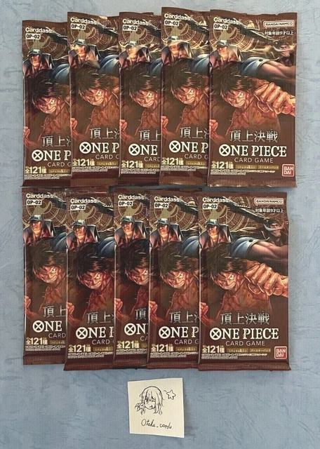 ONE PIECE TCG card OP-02 Japanese Paramount War TCG Sealed X 3 Pack ...
