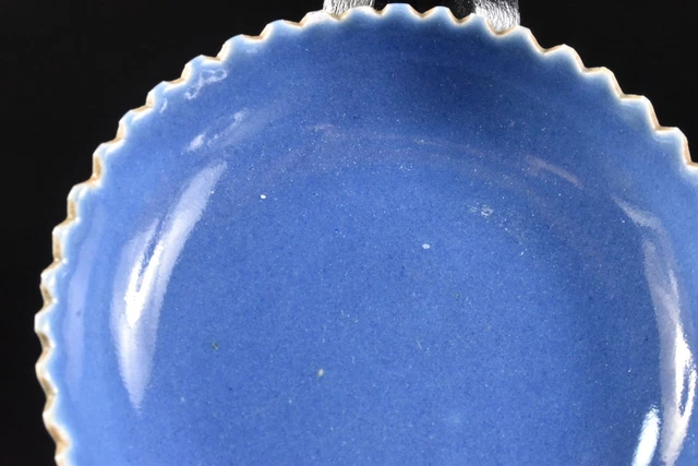 T9157: CHINESE LAPIS lazuli glaze Shapely PLATE/dish, auto £33.62 ...