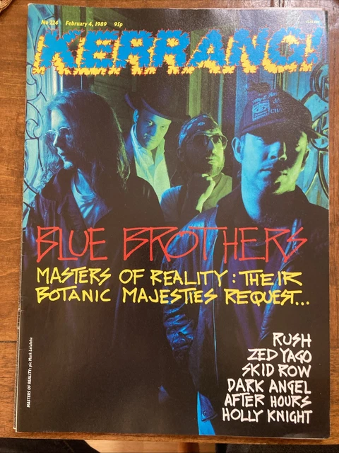 KERRANG MUSIC MAGAZINE #224 Rush Skid Row Dark Angel Masters Of Reality ...