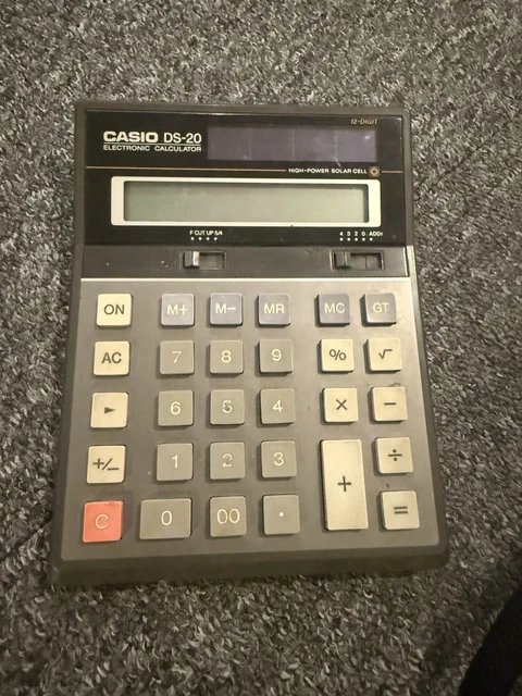 VINTAGE CASIO DS-20 Electronic Calculator 12-Digit - Solar Powered £26. ...