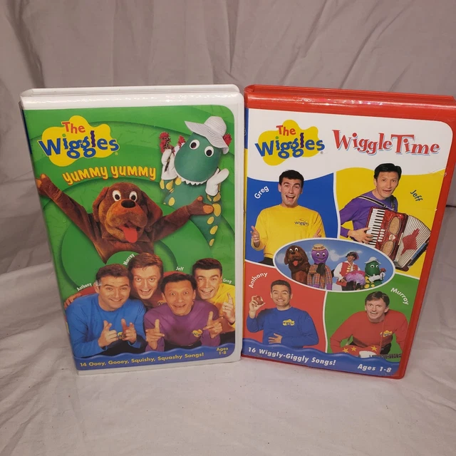 2X THE WIGGLES VHS Lot - Wiggle Time & Yummy Yummy Clamshell $14.69 ...