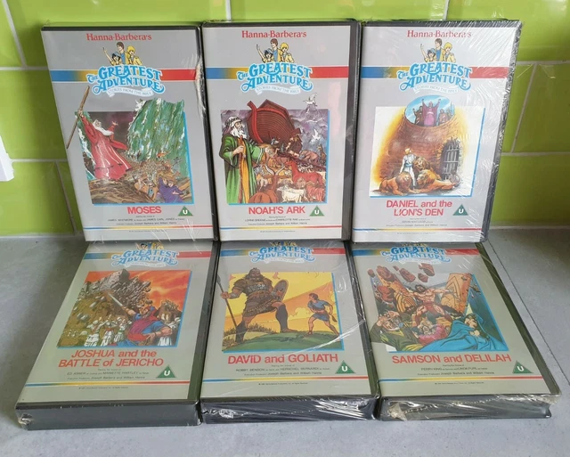 6 X HANNA Barbera Greatest Adventure Bible Stories UK VHS Videos - New ...