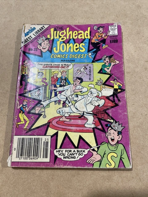 VINTAGE COMIC BOOK Cartoon Archie Jughead Jones Digest Magazine Mancave ...