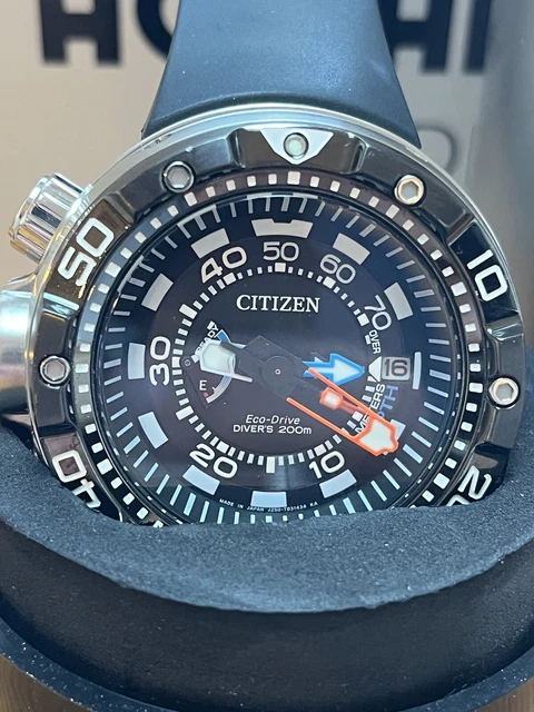 CITIZEN PROMASTER AQUALAND 200M Black Dial Rubber Band Men's Watch ...