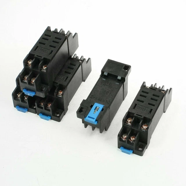 DTF08A 8 PIN Relay Socket Base Holder DIN Rail Mount Screw Terminals For LY2N-J £15.11 - PicClick UK