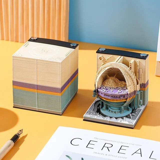 3D MEMO PADS Paper Carving Art 3D Non-Sticky Notes Note Pads Hot N4 £21 ...