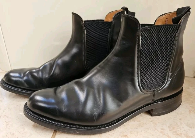 LOAKE MENS SIZE UK 8.5 Black Leather Chelsea Boots 790B Ankle Goodyear ...