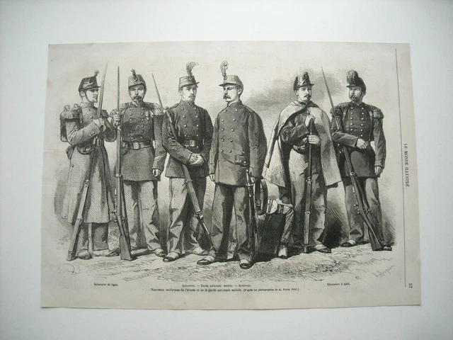 1868 ENGRAVING. NEW Army & National Guard Mobile Uniforms..... £7.19 ...