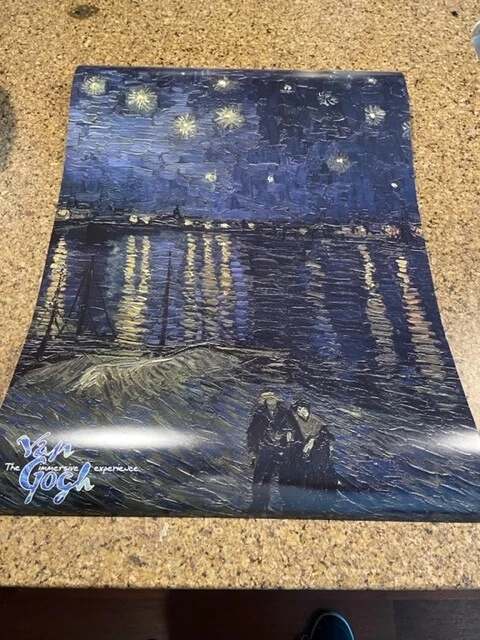 VAN GOGH IMMERSIVE Experience Poster - "Starry Night over Rhone", New ...