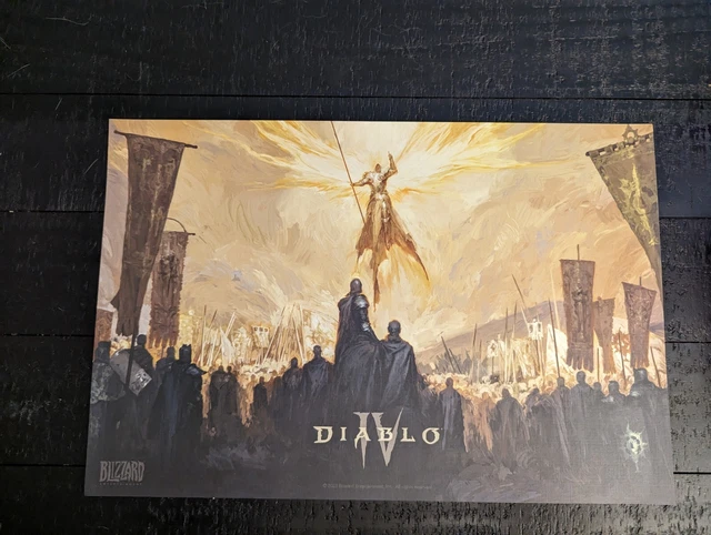 POSTER ESCLUSIVO TESSUTO litografia Diablo IV RPG Diablo 4 GameStop ...