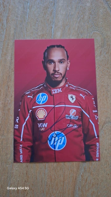 LEWIS HAMILTON # FERRARI F1 2025 PORTRAIT - 6x4 SIGNED PHOTOGRAPH ...