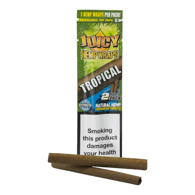 JUICY JAYS TROPICAL Flavour Natural Paper Smoking Herbs - 2 Wraps Per ...