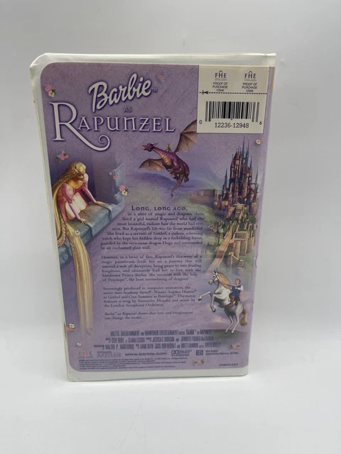 BARBIE AS RAPUNZEL (VHS, 2002) Fairy Tale Adventure TESTED Free ...
