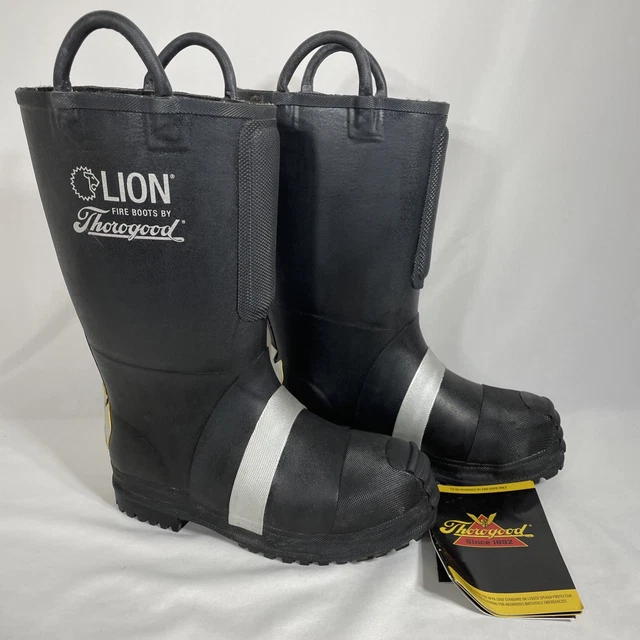 THOROGOOD HELLFIRE STRUCTURAL Firefighting Boots Rubber Men's Sz 10 ...