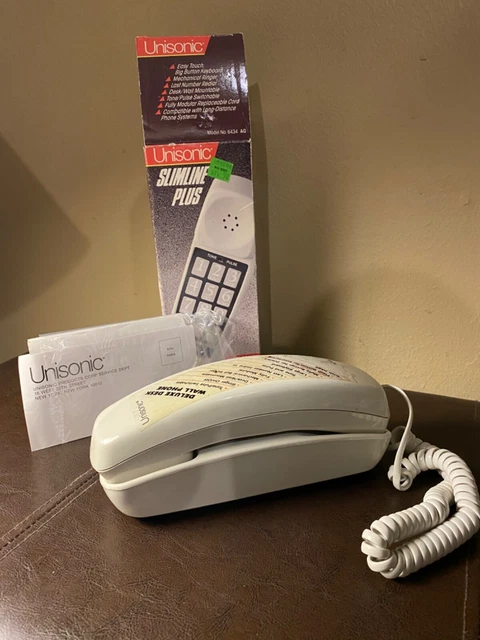 UNISONIC SLIMLINE PLUS Model Desk/Wall Phone vintage with box ...