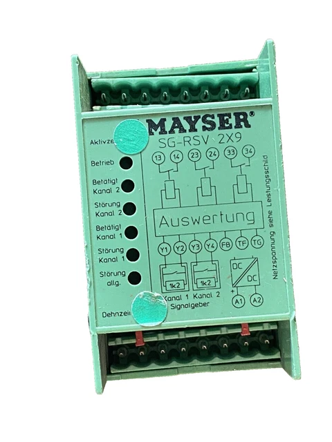 SCHALTGERÄT MAYSER SG-RSV 209-8s 24V Control logic Signalverarbeitung ...