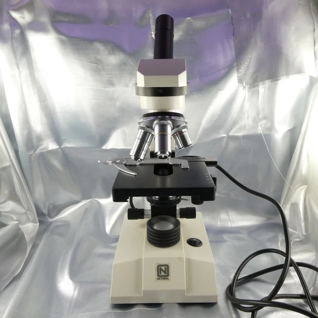 NATIONAL OPTICAL COMPOUND Microscope Monocular 4x 10x 40x 100x ...