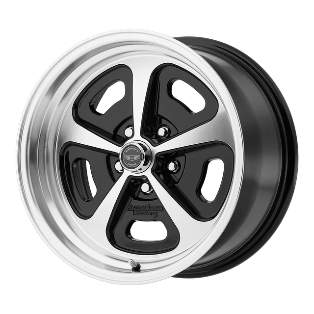 17X7 AMERICAN RACING VN501 Black Machined Wheels 5x4.5 (0mm) Set of 4 ...