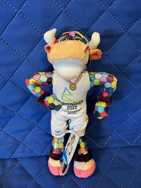 *BNWT* BIRMINGHAM 2022 Commonwealth Games Perry Bull Mascot Soft Plush ...