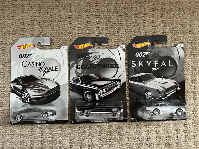 3 HOT WHEELS James Bond 007 Goldfinger 1964 Lincoln Casino Royale Aston ...