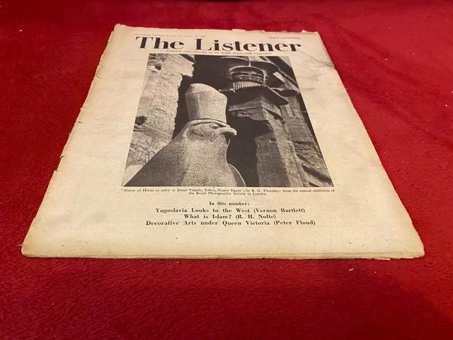 THE LISTENER MAGAZINE 11/9/1942 Ernest Bloch. Queen Victoria ...