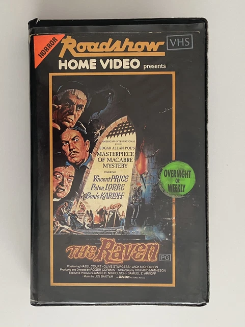 THE RAVEN [VHS] Roadshow Big Box Clamshell Ex-Rental Video Tape Roger Corman £25.45 - PicClick UK