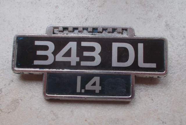 ANCIEN INSIGNE EMBLÈME VOLVO 343 DL plaque badge voiture auto vintage ...