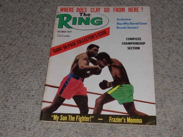 1971 THE RING Boxing Magazine - Muhammad Ali vs Joe Frazier - Nice Copy ...