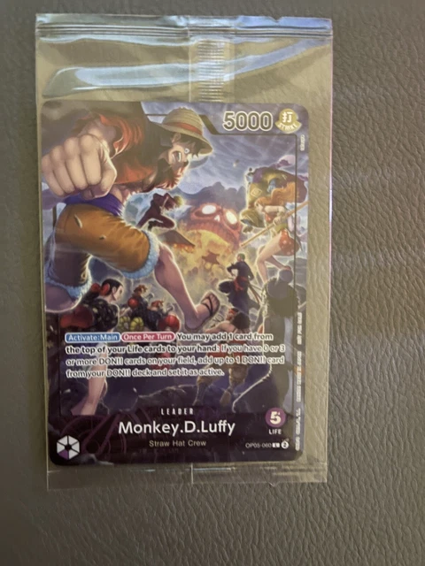 ONE PIECE - TCG Monkey D Luffy OP05-060 Leader PSA Magazine Carte Promo SCELLÉE EUR 47,95 ...