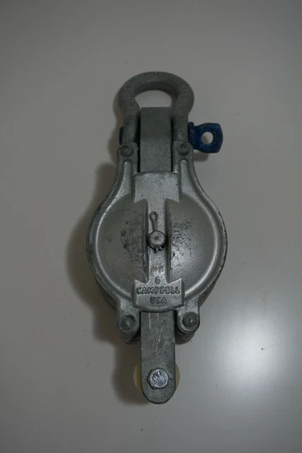 CAMPBELL DOUBLE SHEAVE Pulley Block, Anchor Shackle $80.00 - PicClick AU