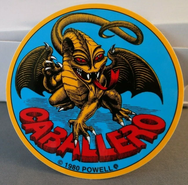 POWELL PERALTA SKATEBOARDS Steve Caballero vintage 80's dragon sticker ...