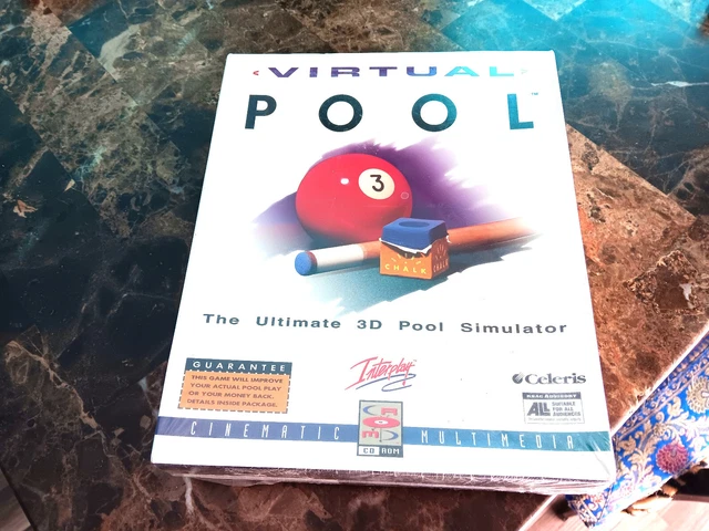 VTG VIRTUAL POOL 3D PC CD ROM Windows 95 Big Box 1995 Computer game NEW ...