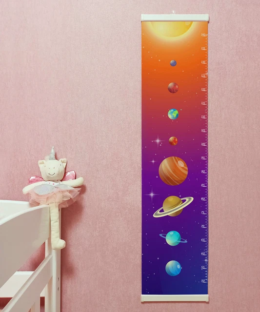GROWTH CHART FOR kids Solar system Height Meter Measurement Height ...