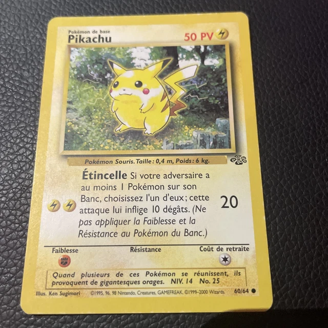 CARTE POKÉMON PIKACHU - Wizards Jungle 60/64 - Très bon état EUR 10,00 ...