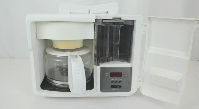 BLACK & DECKER Spacemaker White Digital Coffee Maker Vgc! Tested! Great ...