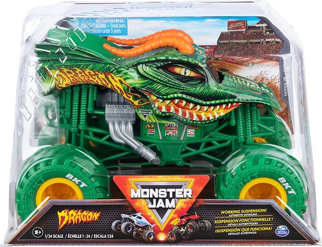 MONSTER JAM, OFFICIAL Dragon Monster Truck, Collector Die-Cast Vehicle ...