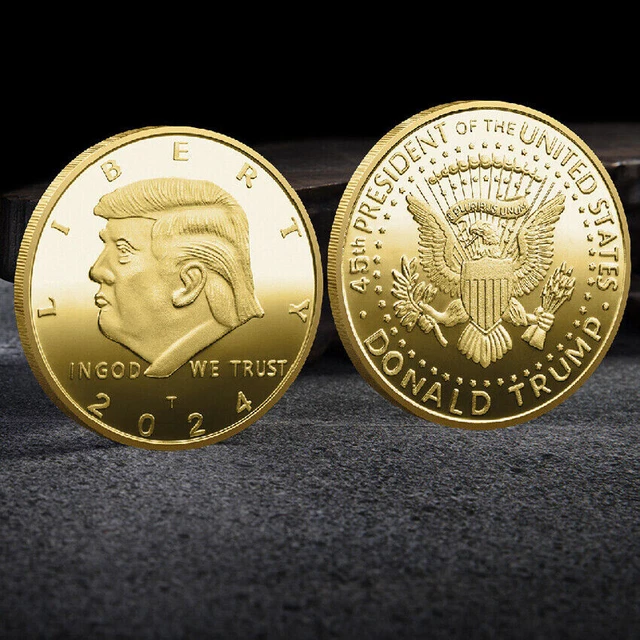 MONEDA CONMEMORATIVA DESAFÍO Donald Trump 100 PIEZAS 2024 EE. UU ...