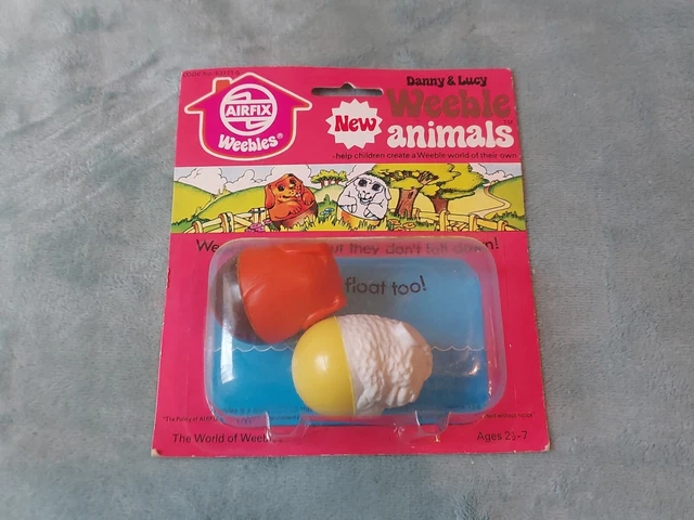 VINTAGE AIRFIX WEEBLES Animals Danny and Lucy Sheep & Dog Boxed Sealed ...