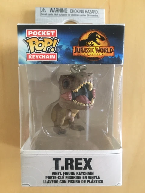 FUNKO JURASSIC PARK World Dominion T-Rex Dinosaur Pocket Pop Keychain ...