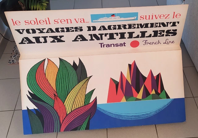 PANNEAU PLV DE La Transat French Line En Carton EUR 48,00 - PicClick FR