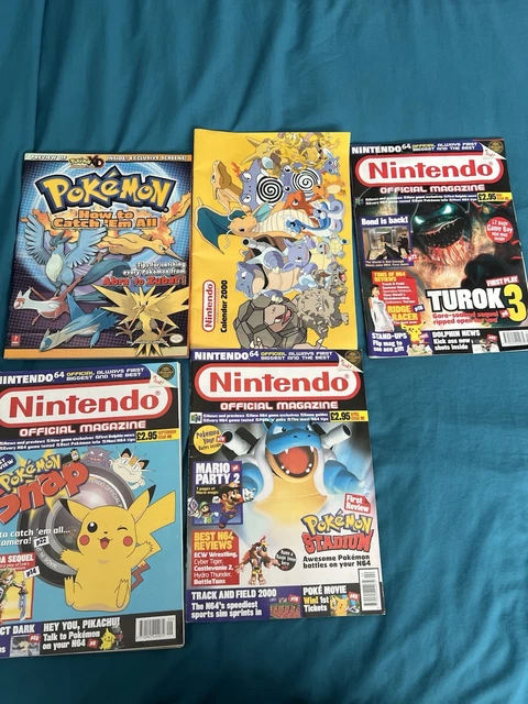 NINTENDO OFFICIAL MAGAZINE Pokémon Lot Stadium Snap Calendar How to ...
