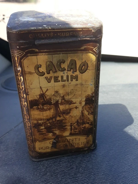 CACAO VELIM Ancienne Boite Publicitaire Tole Litho Très Rare !!!@ EUR ...