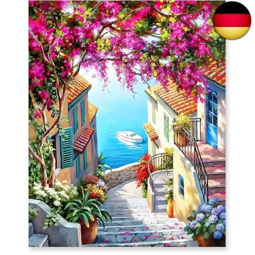 MALEN NACH ZAHLEN Erwachsene, DIY Handgemalt Ölgemälde Kit für Anfänger und Erw EUR 13,55 ...