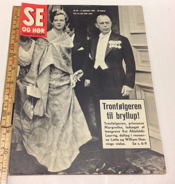 DANISH PRINCESS FUTURE Queen Margrethe II DK Royal 1964 Vintage Danish ...
