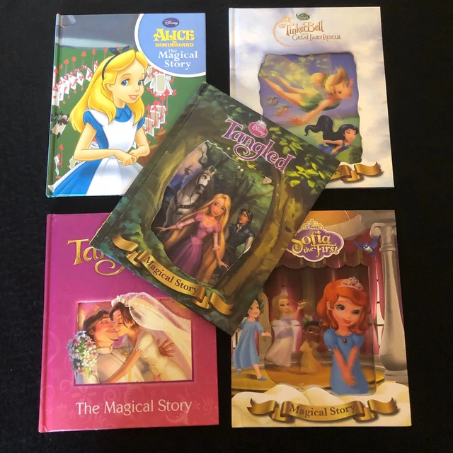 DISNEY MAGICAL STORY 5 Book Set Bundle.Tangled,Tinkerbell,Sofia the 1st ...