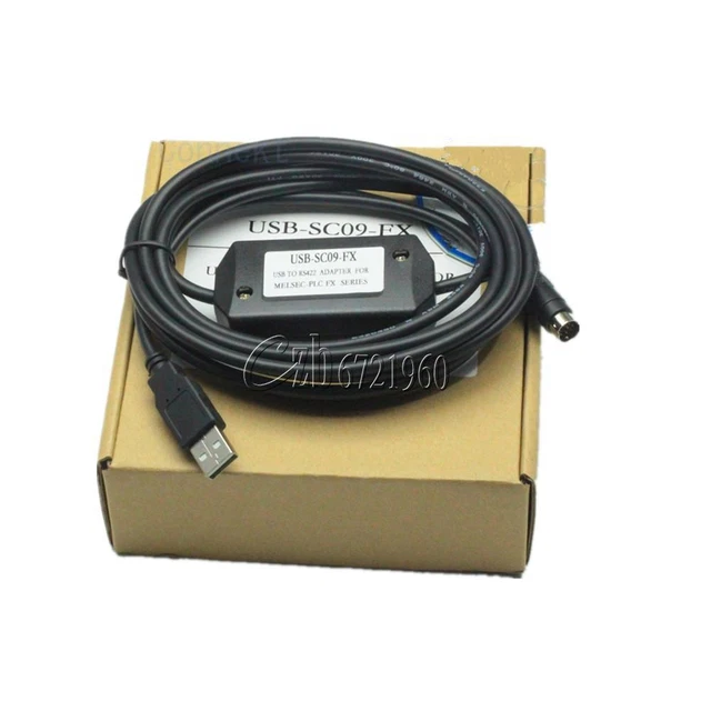 USB TO RS422 8P Mini Din PLC Programming Cable for Mitsubishi USB-SC09 ...