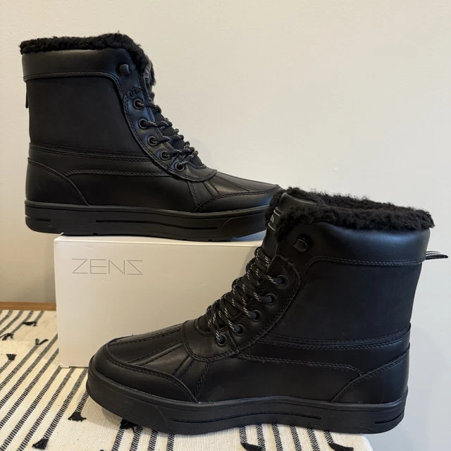 NEW NAUTICA LOCKVIEW Size 8 Black Men's Duck Boot Waterproof Sherpa ...