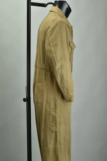 WW2 KHAKI UNIFORM. British Army Issue General Duties Denim Coveralls ...