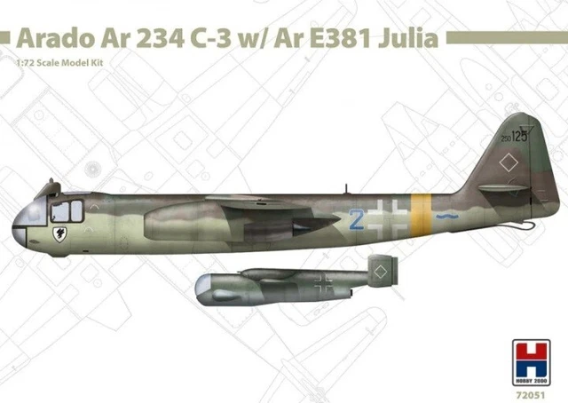 HOBBY 2000 72051 1:72nd scale Arado Ar 234 C-3 w/Ar E381 Julia £28.99 ...