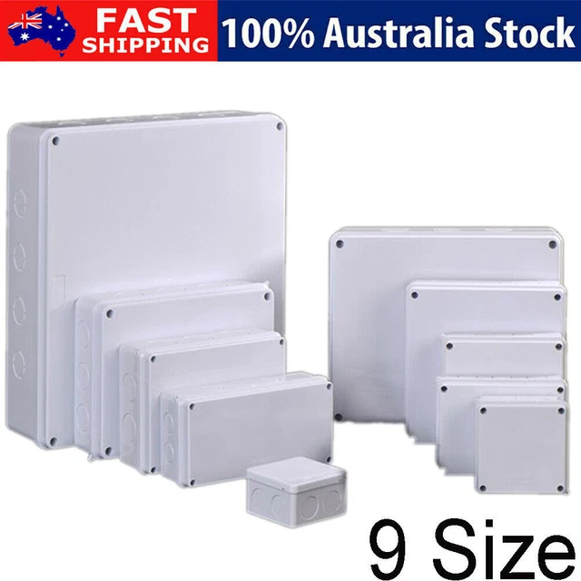 9 SIZES WATERPROOF IP65 ABS Project Enclosure Case Wiring Junction Box ...